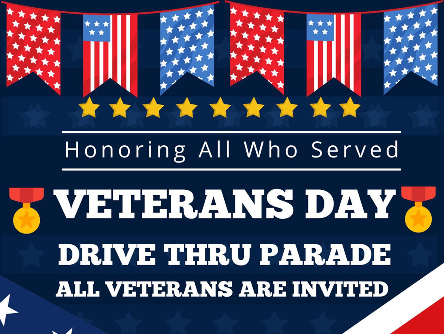 Come out for the Veterans Day drive thru parade Monday