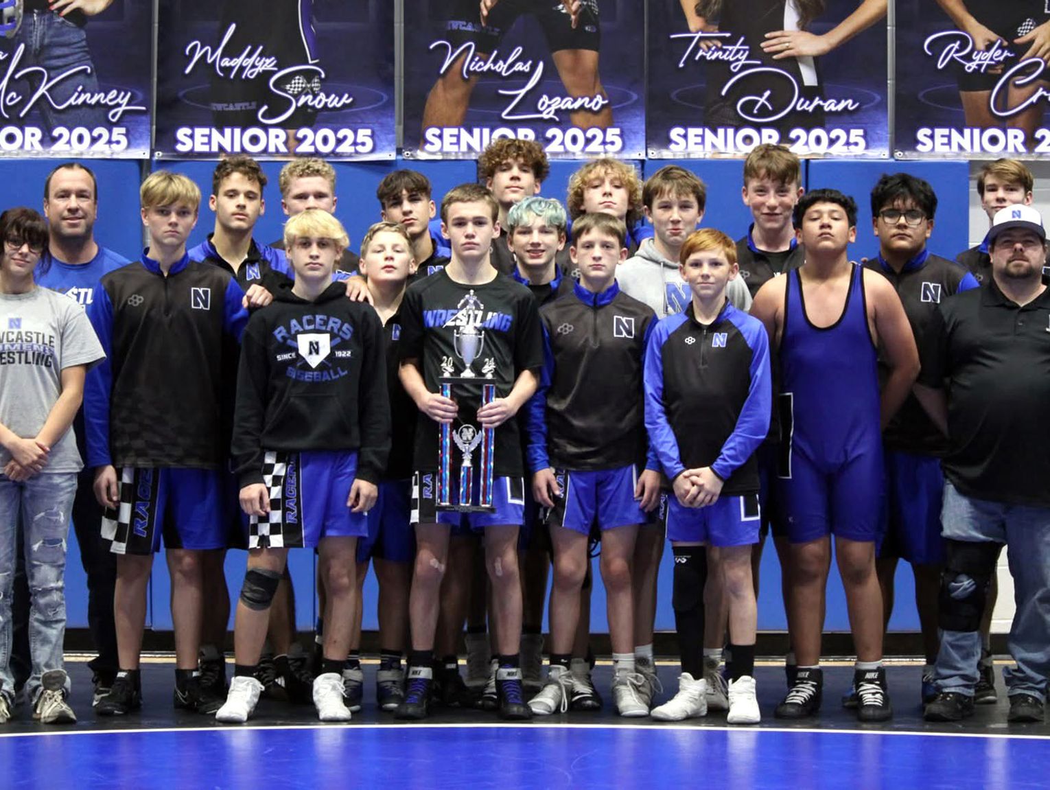 Junior High Racers tie for 2nd place at the Jim Smith JH Duals