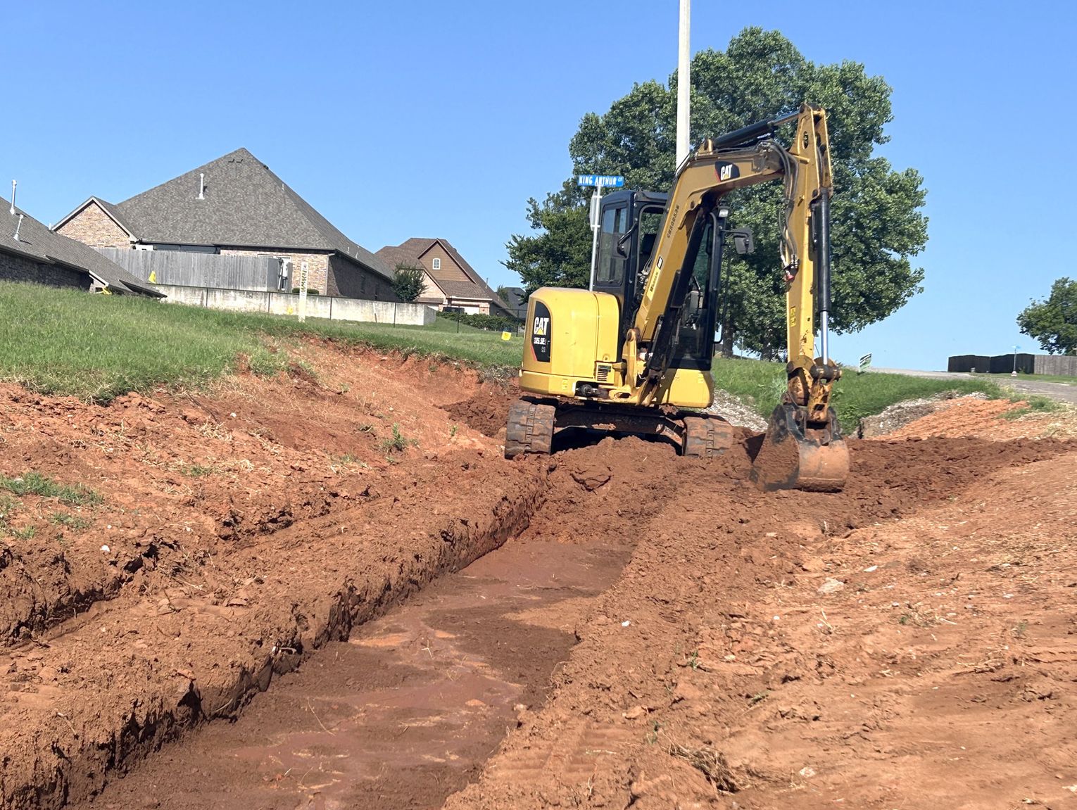 The Ridge drainage project is ongoing